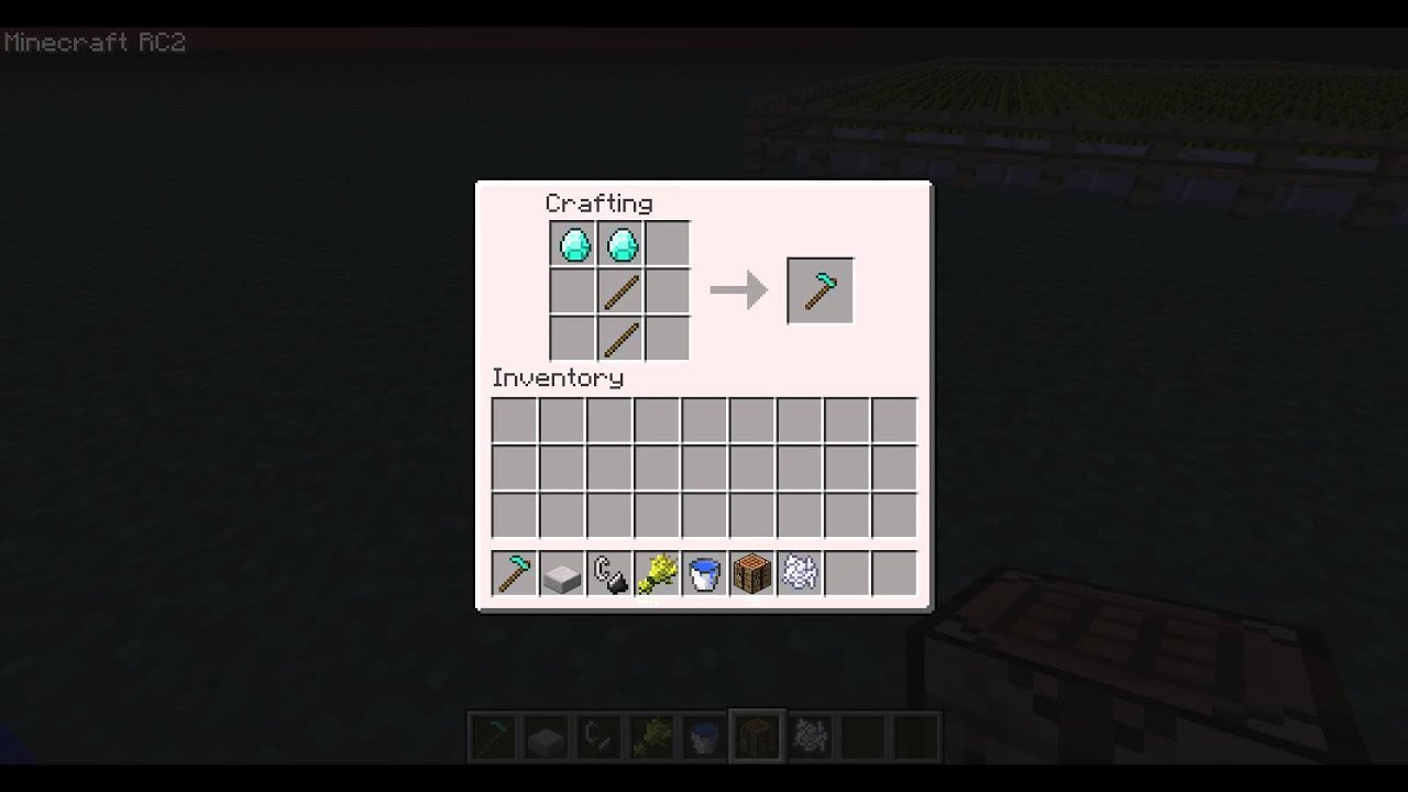 Minecraft-Comment faire une houe dans minecraft ? - YouTube