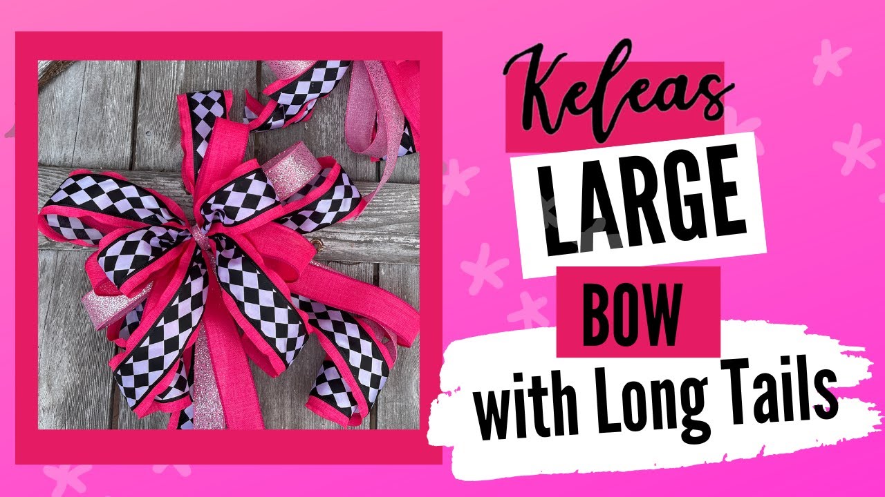 How to make a Large Bow with Tails - YouTube