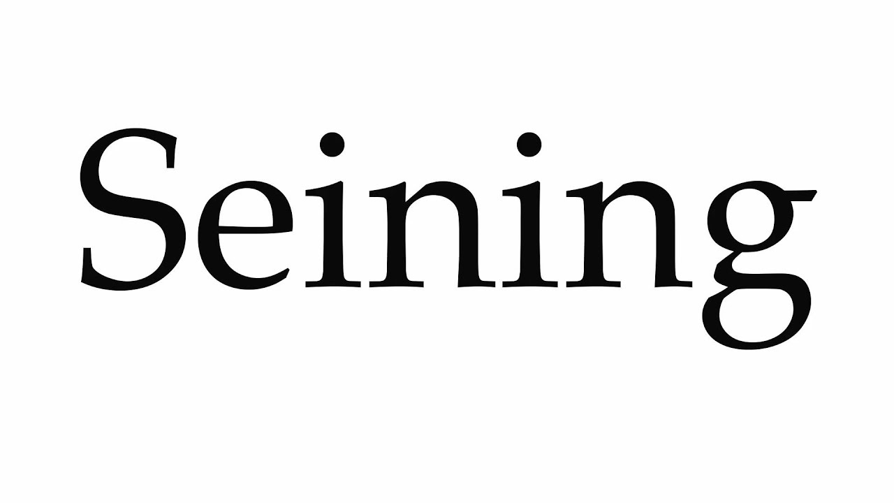 How to Pronounce Seining - YouTube