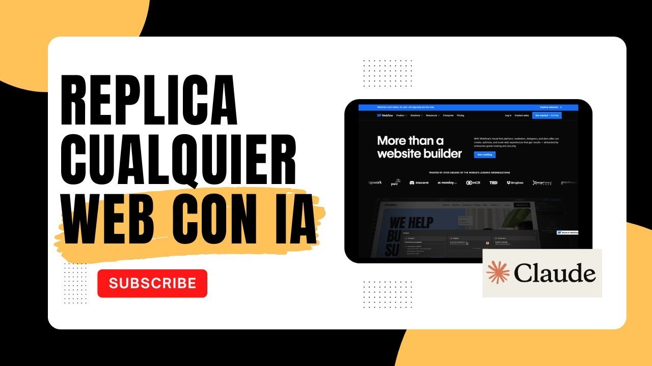 Cómo Clonar Cualquier Sitio Web con IA: Tutorial Paso a Paso usando Claude | Webflow Clon - YouTube