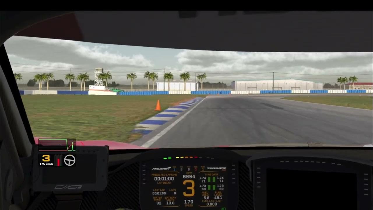 iRacing Onboard Lap: McLaren 720S GT3 EVO at Sebring 24S4 Simucube Series - YouTube