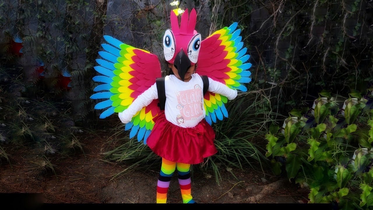 Disfraz Primavera | Guacamayo Rojo| Disfraz bonito para primavera ...