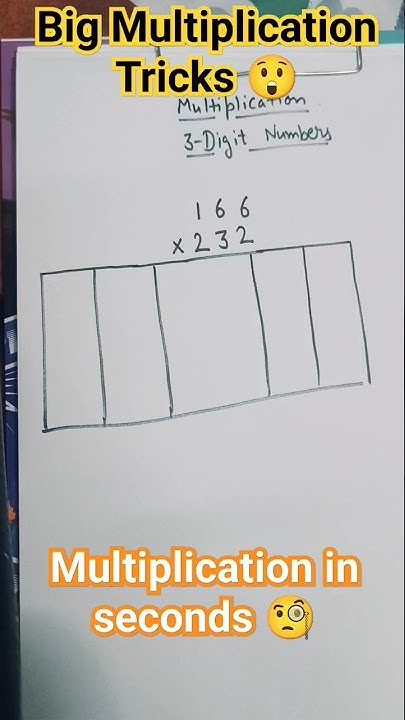Multiplication in Seconds | Multiplication Big Numbers #tricks #maths #vedicmaths #shorts # ...