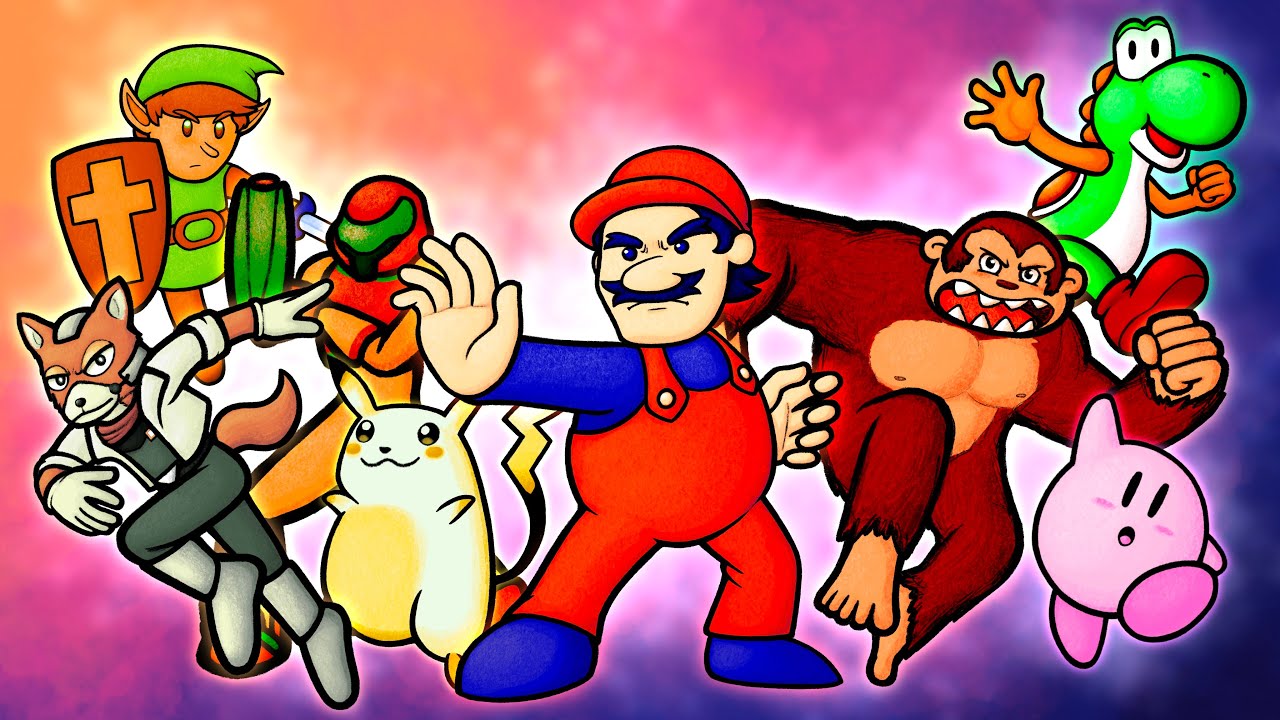Drawing More Smash 64 Characters as Their Original Sprites - YouTube