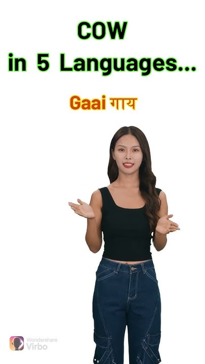 Cow in 5 Languages....🖐️😱 #learnwithme #languages #english # ...