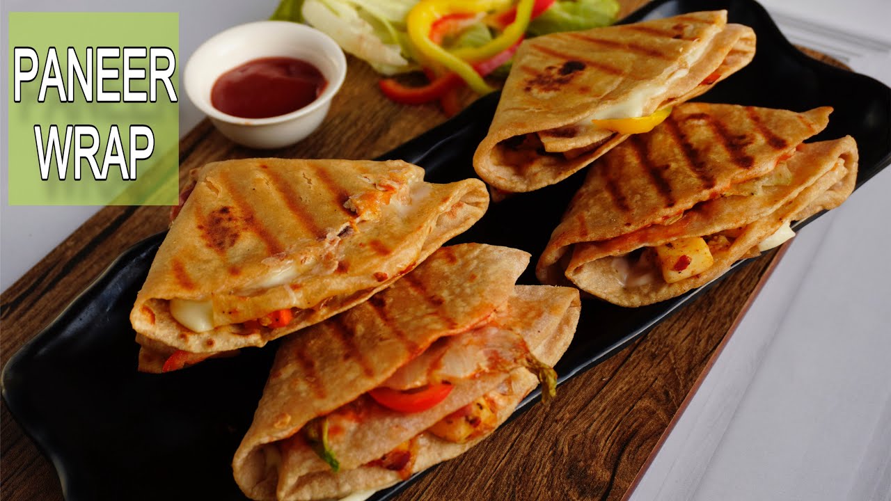Paneer Wrap Recipe | Paneer Recipes | Paneer Wrap with homemade ...