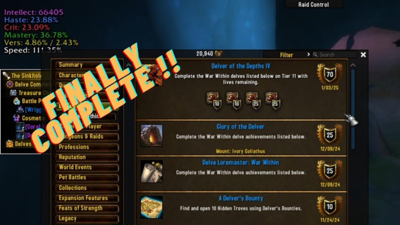 [WoW] Finally Complete !! | Delve Tier 11 - The Sinkhole | Demonology ...