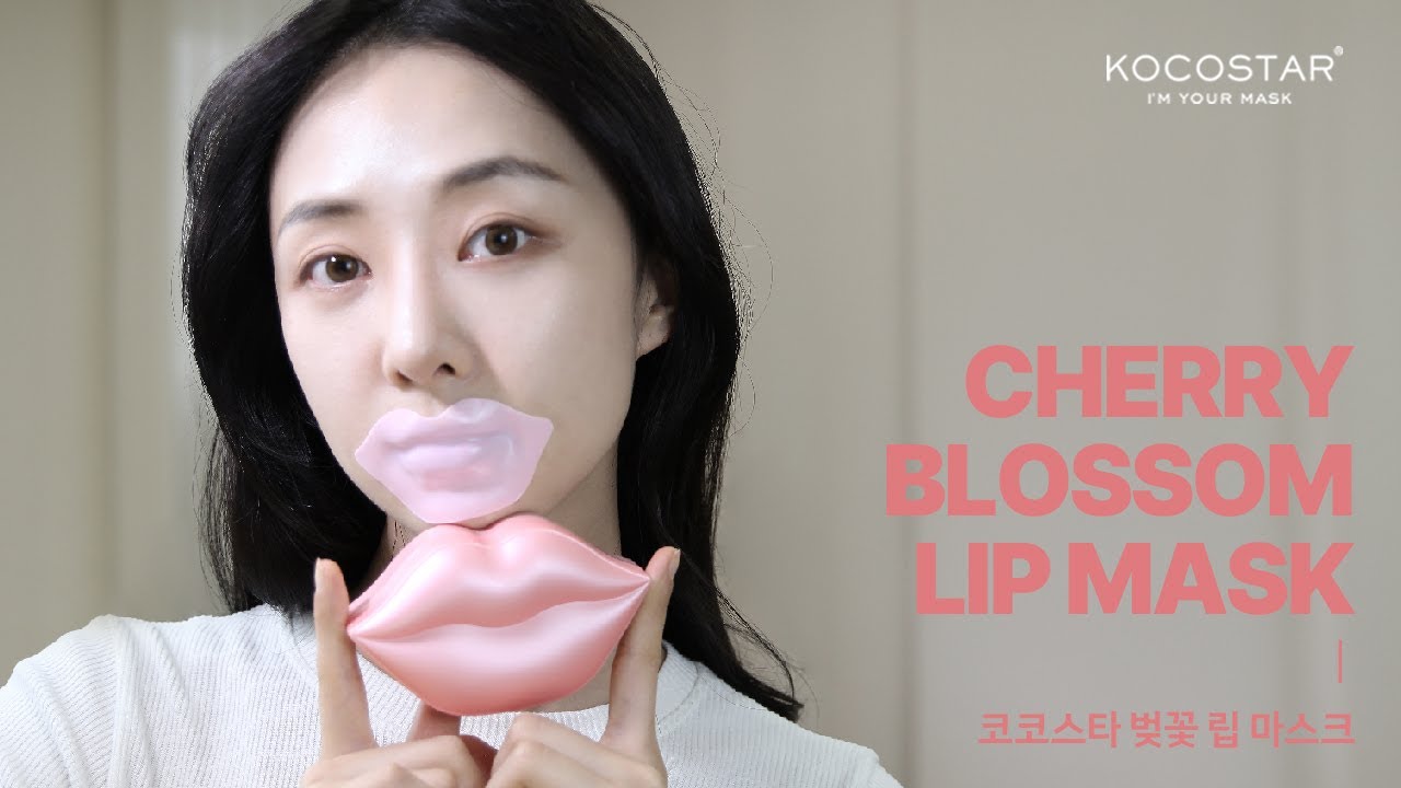 [KOCOSTAR/코코스타] 벚꽃 립 마스크 CHERRY BLOSSOM LIP MASK /보습&주름개선/ 한글자막 - YouTube