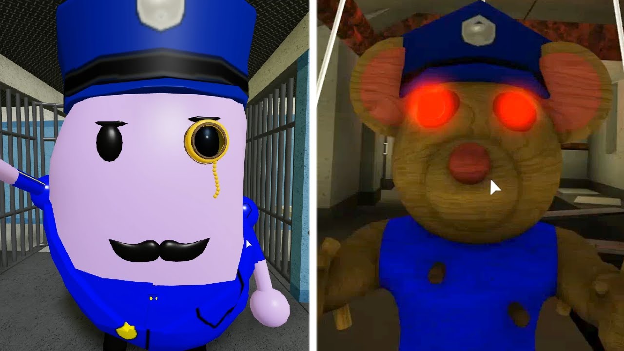 ROBLOX PIGGY OFFICER MR P VS OFFICER MARI JUMPSCARES - Roblox Piggy ...