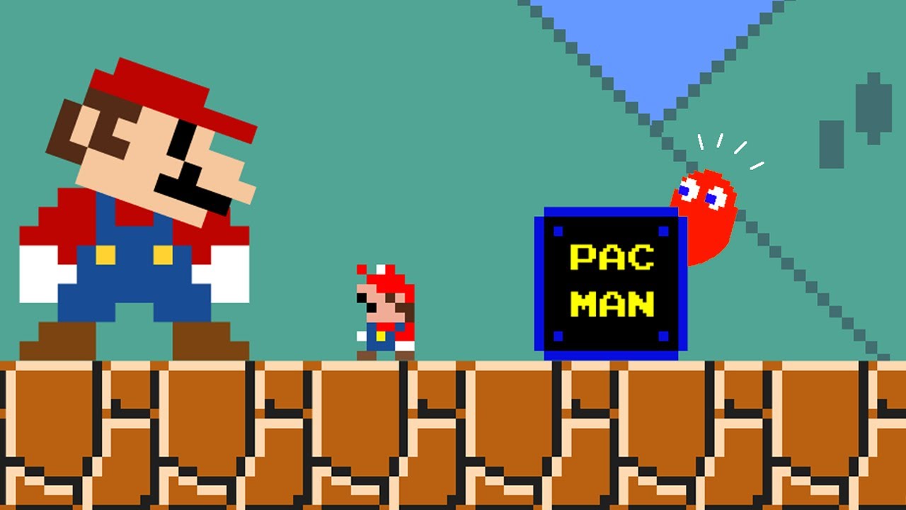 Tiny Mario's calamity in the Pac-Man maze.. - YouTube
