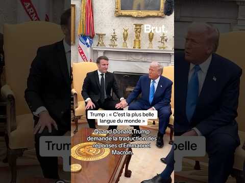 Quand Donald Trump demande la traduction des réponses d’Emmanuel Macron. Rémy Buisine pour Brut.