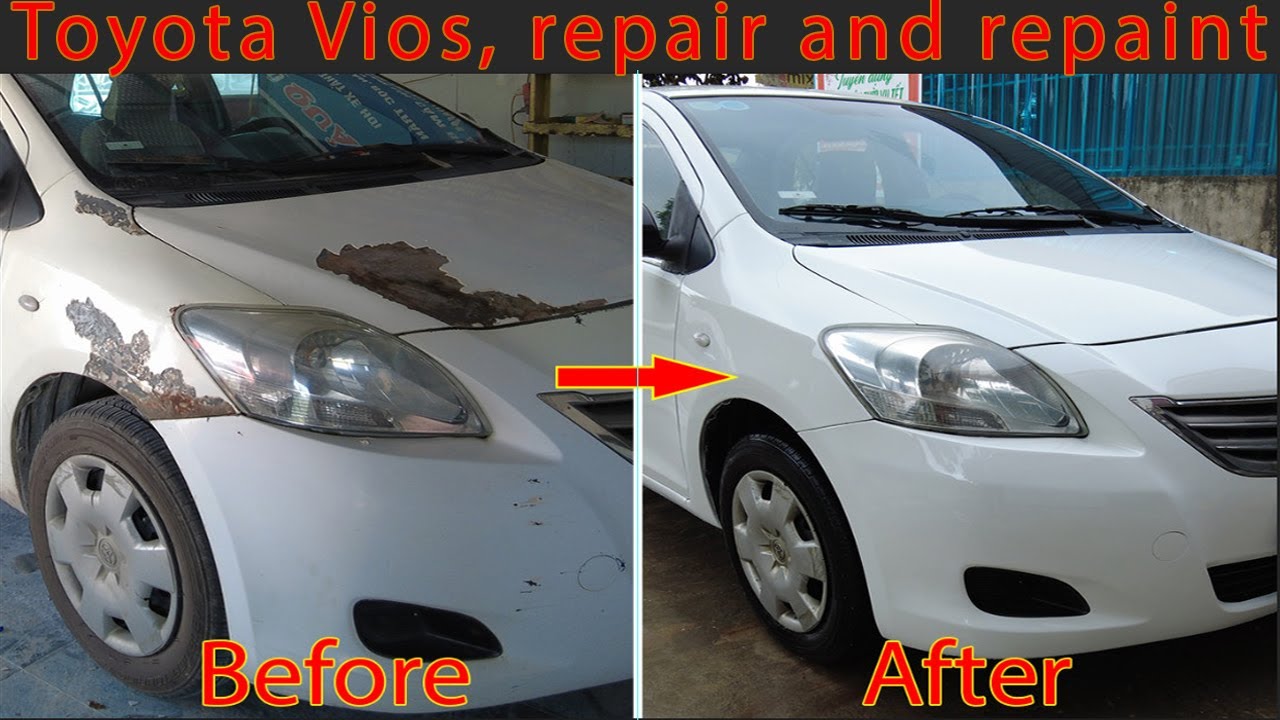 Car Painting | Toyota Vios Repair and Repaint - YouTube