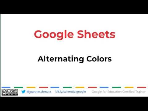 Google Sheets - Alternating Colors - YouTube