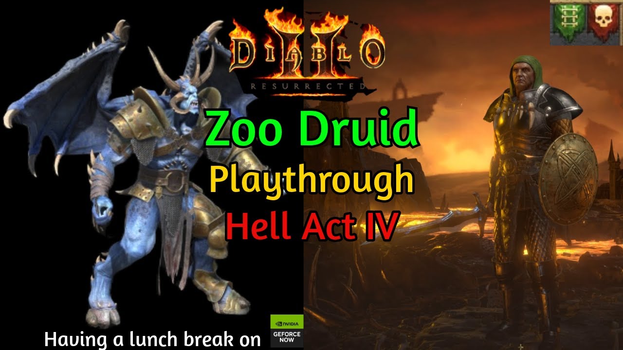 ACT IV HELL: Izual and Hephasto lost quickly! Zoo Summon Druid D2R HC ...