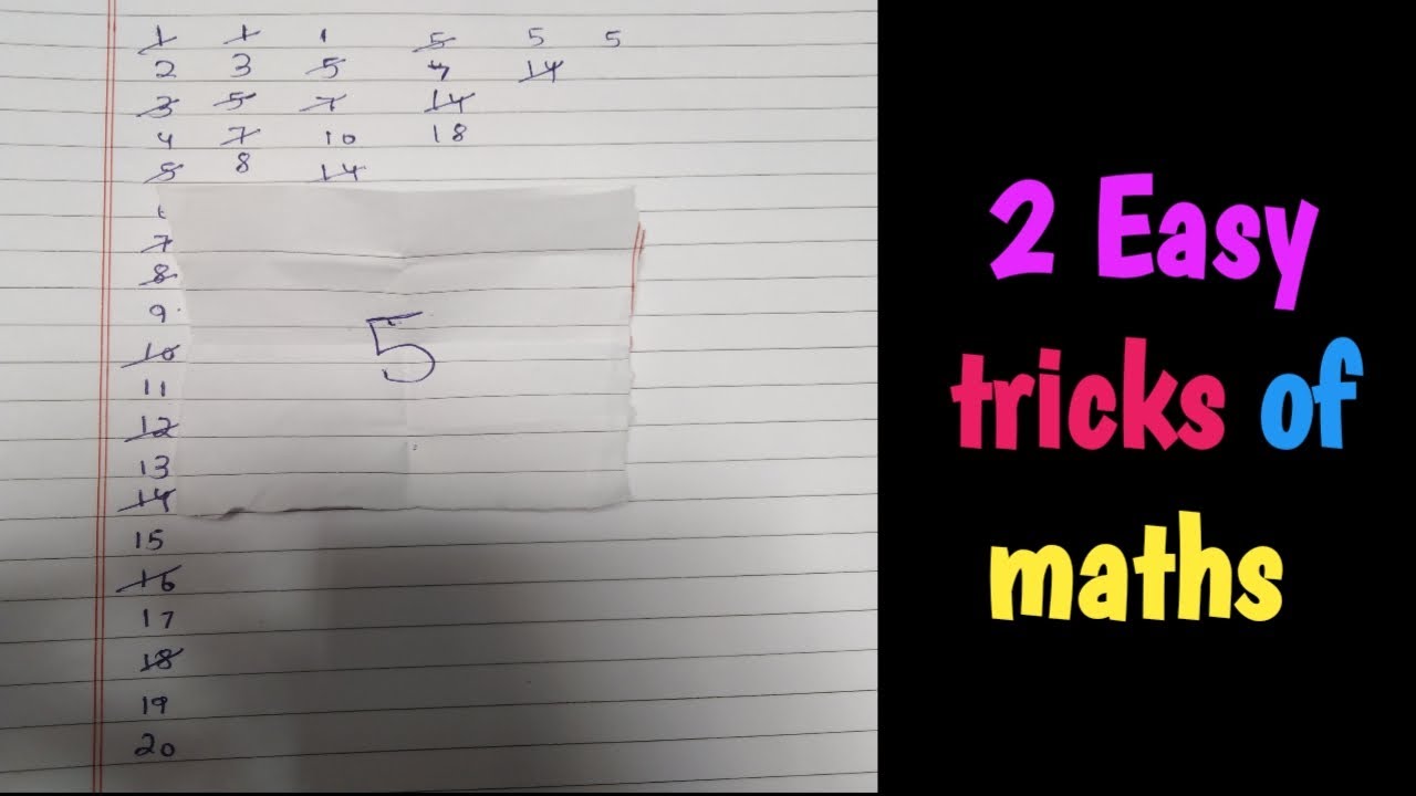 2 Easy and Simple mathematics tricks that you can do - YouTube