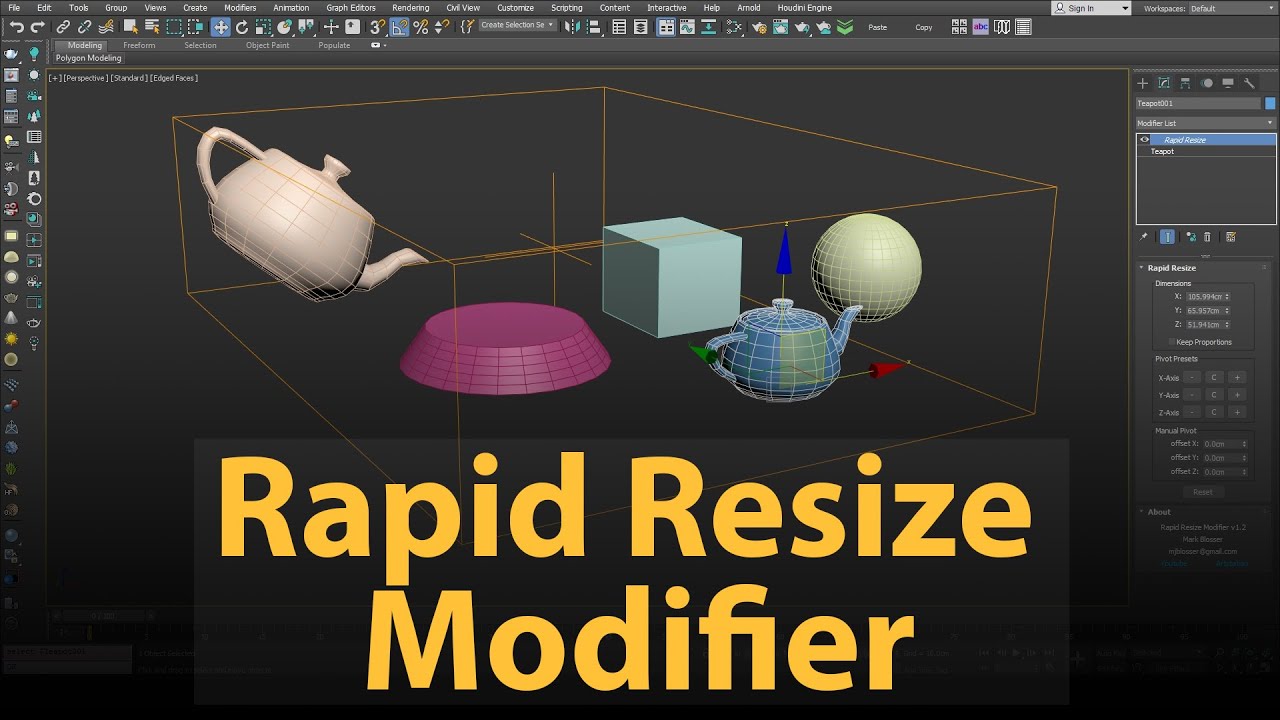 Rapid Resize Modifier Free 3dsmax Script Youtube