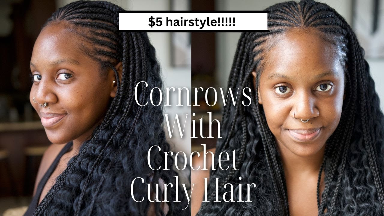 Cornrows With Curly Hair In The Back - YouTube