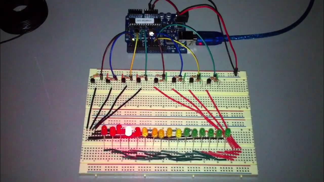 Multiplexed 16 LED Array Arduino - YouTube