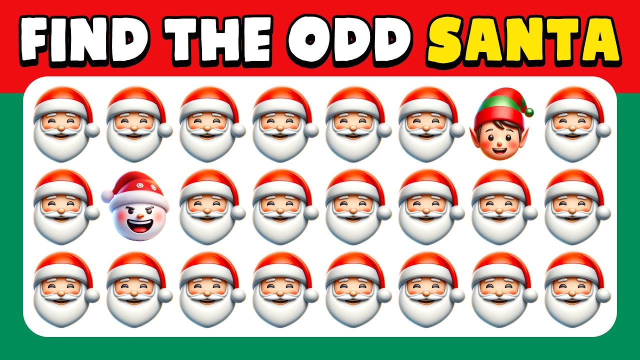 Find the ODD One Out - Christmas Edition! 🎅🎄🎁 Emoji Quiz - YouTube