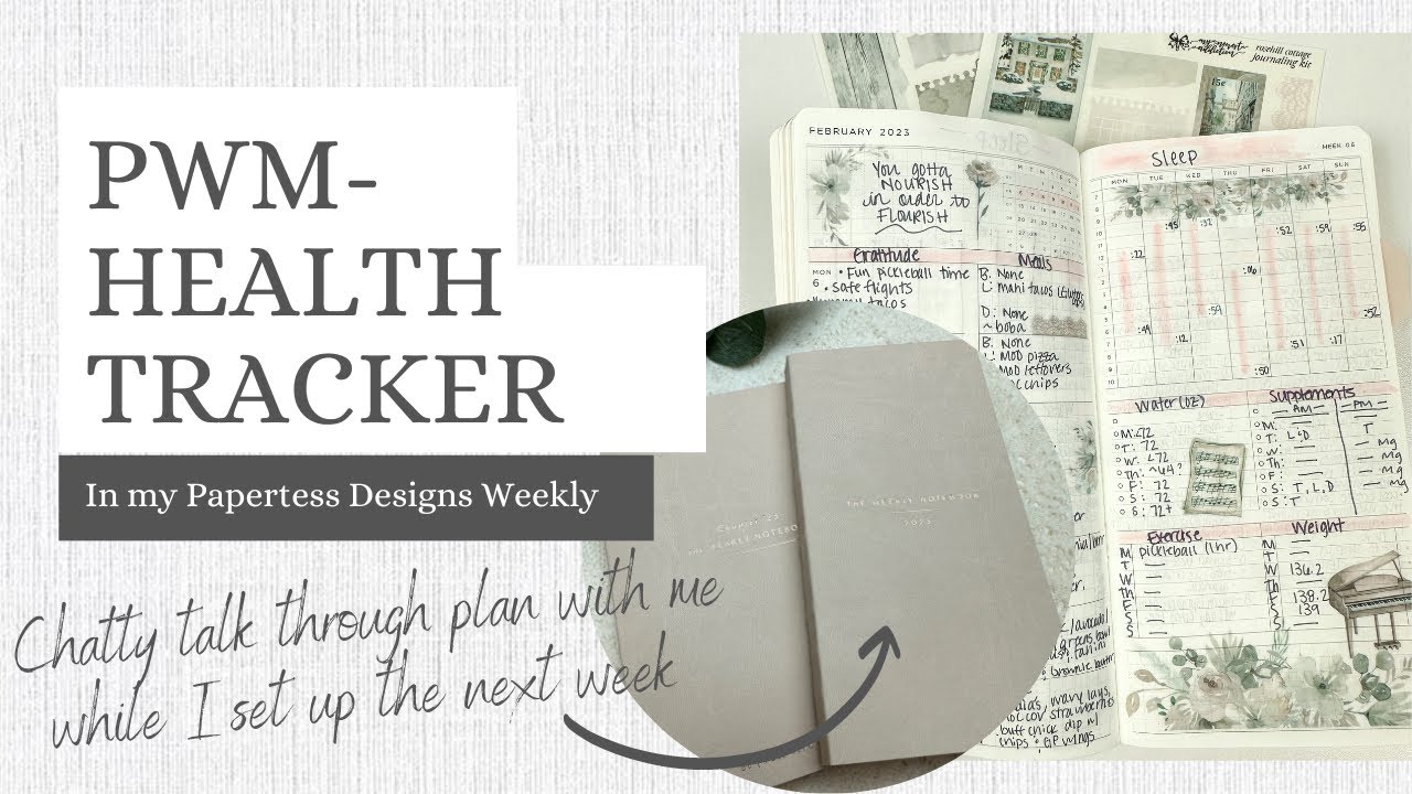 Weekly Health Tracker Plan With Me | Papertess Designs Weekly - YouTube