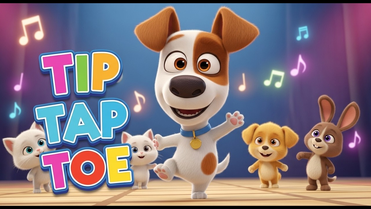 Tip Tap Toe / Fun, Educational, Sing Along Animated Music Video for ...