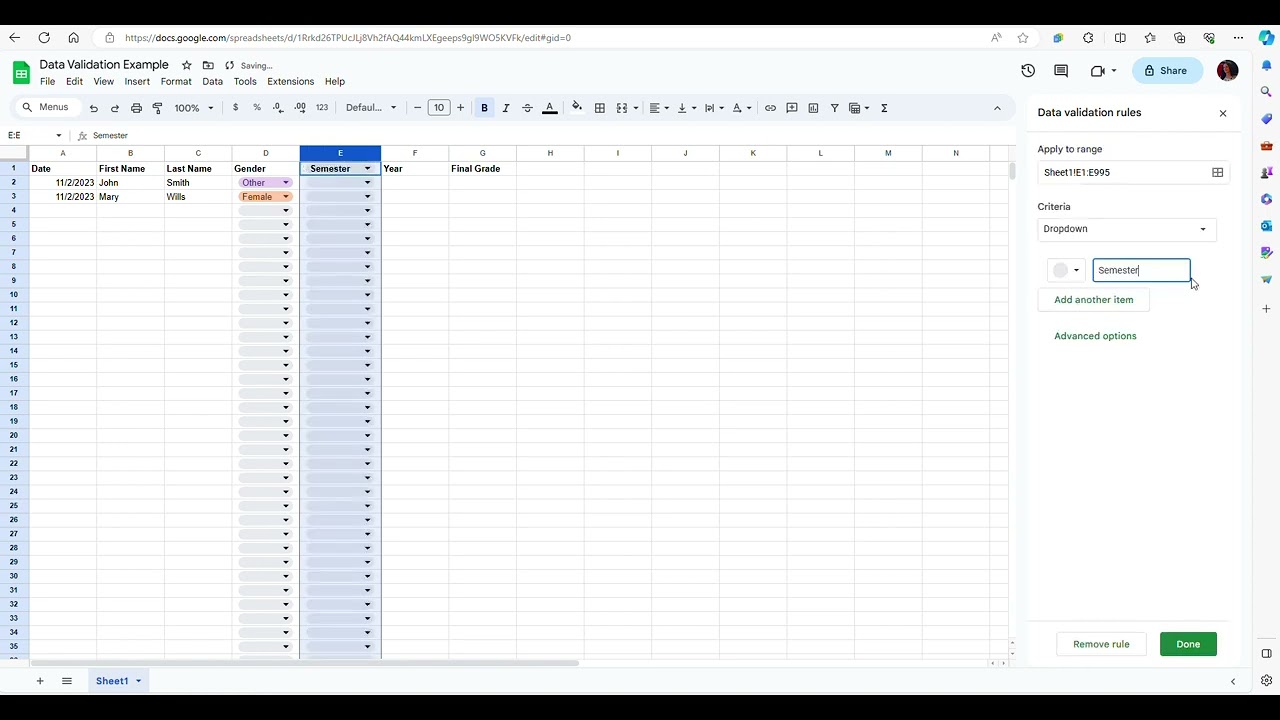 Data Validation In Google Sheets YouTube Data Validation In Google Sheets YouTube