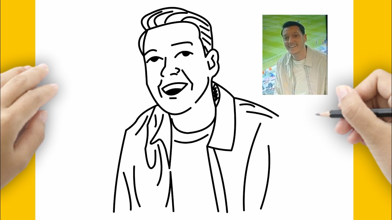 HOW TO DRAW MESUT OZIL FROM ARSENAL FC - YouTube