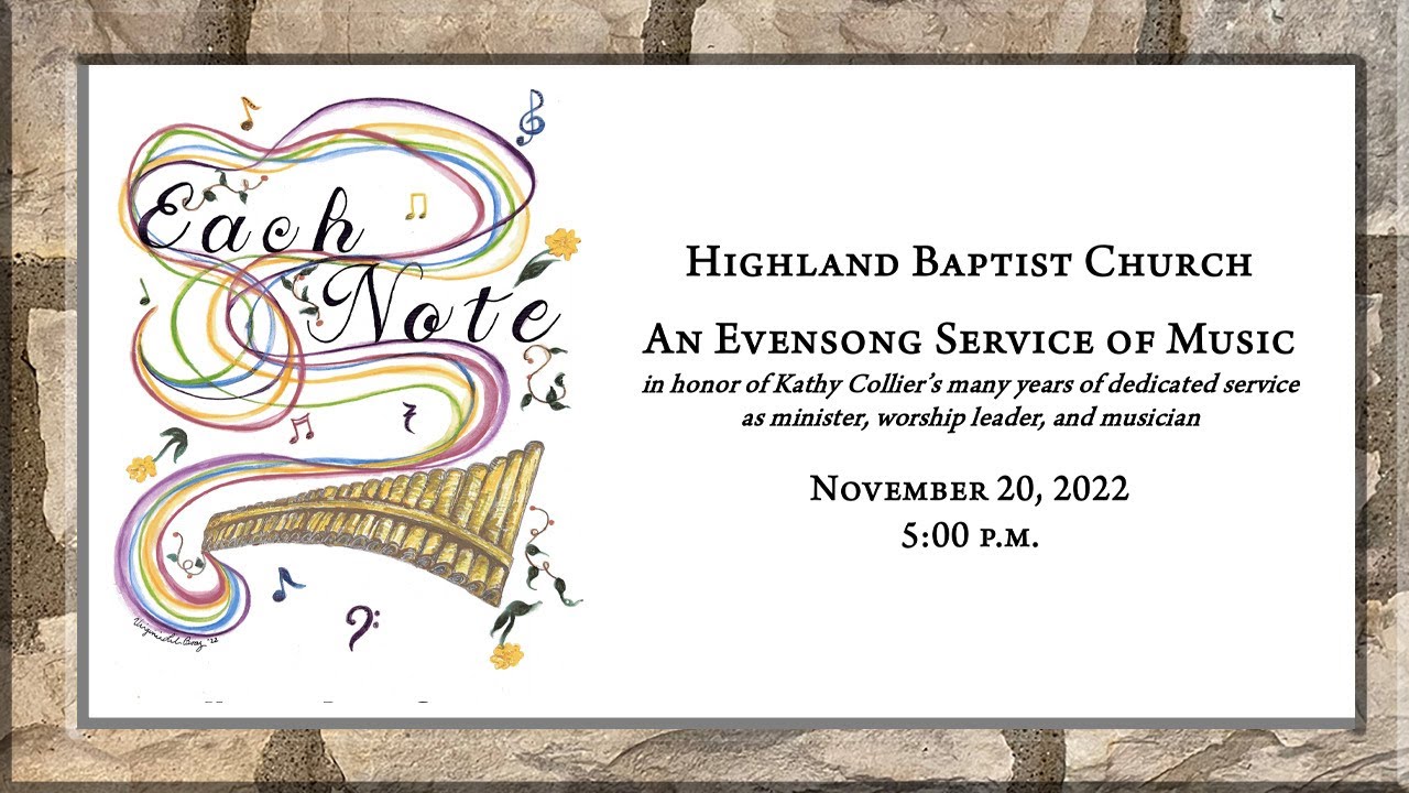 An Evensong Service of Music in honor of Kathy Collier - November 20 ...