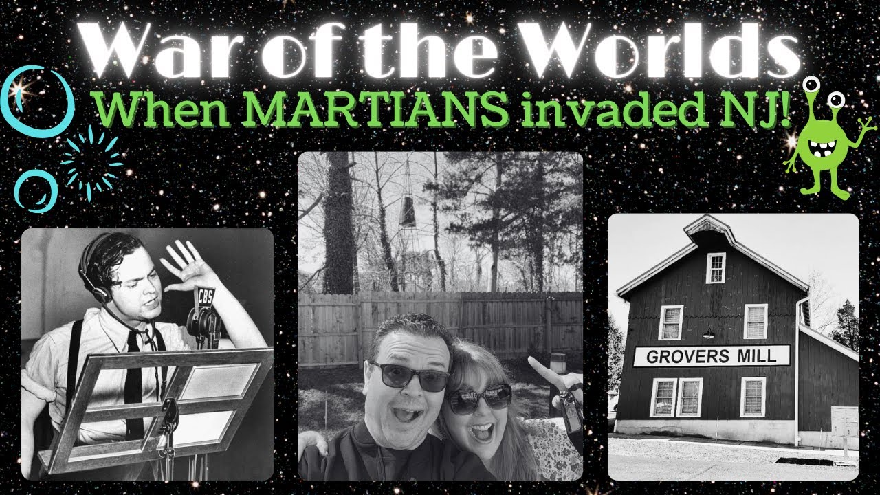 War of the Worlds REAL town - ALIENS WERE IN NJ? - tour of Grovers Mill ...
