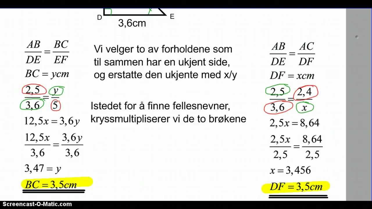 Formlike trekanter - YouTube