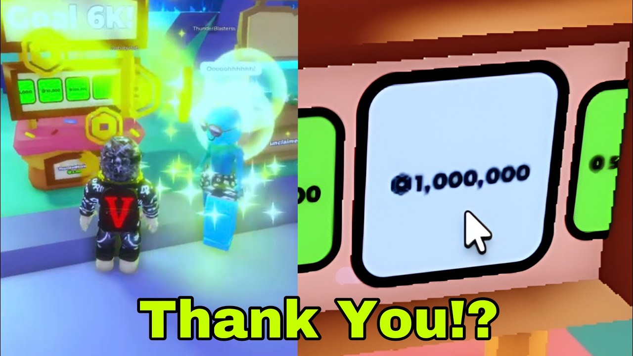 FIRST to Say "THANK YOU" Wins 1,000,000 Robux! (Pls Donate) - YouTube