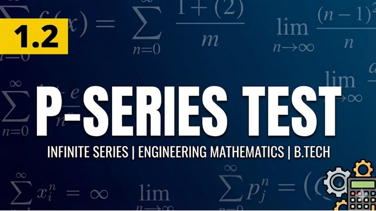 1.2 P-Series Test | Infinite Series | Engineering Mathematics | B.Tech ...