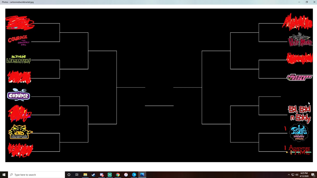 We did another Cartoon Network bracket... - YouTube