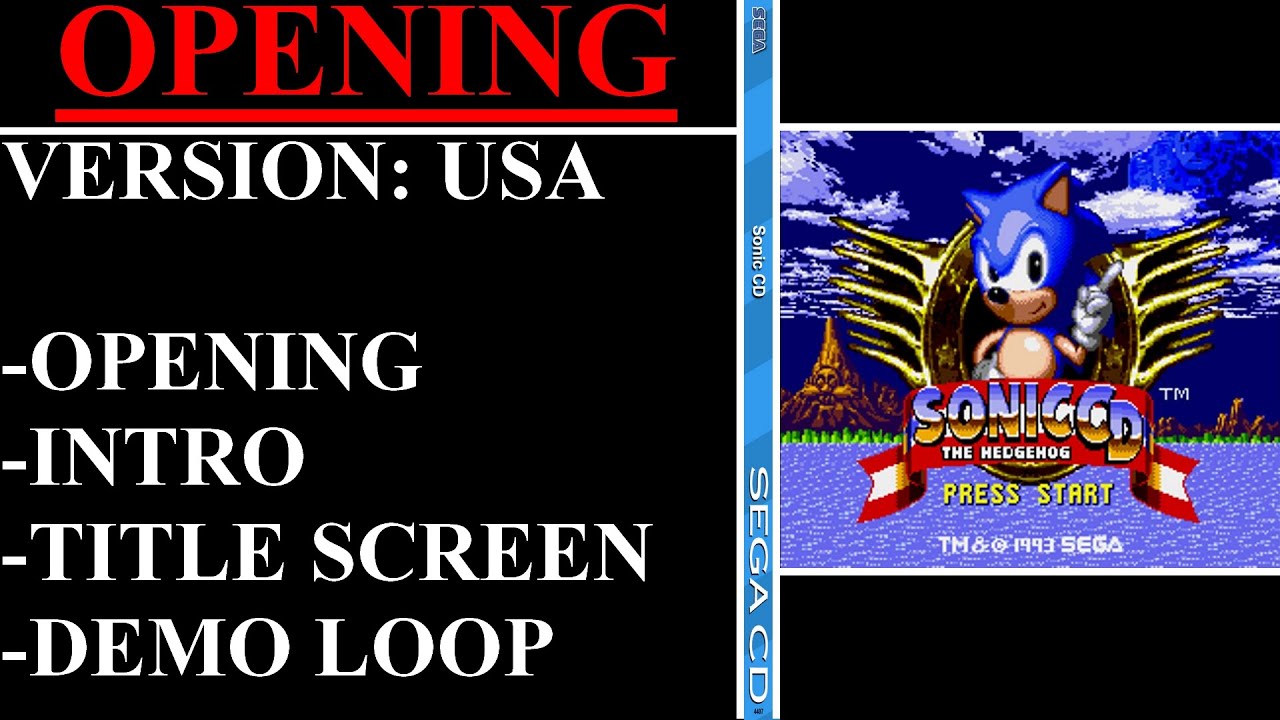 Sonic CD [USA] (Sega CD) - (Opening & Demo Loop) - YouTube