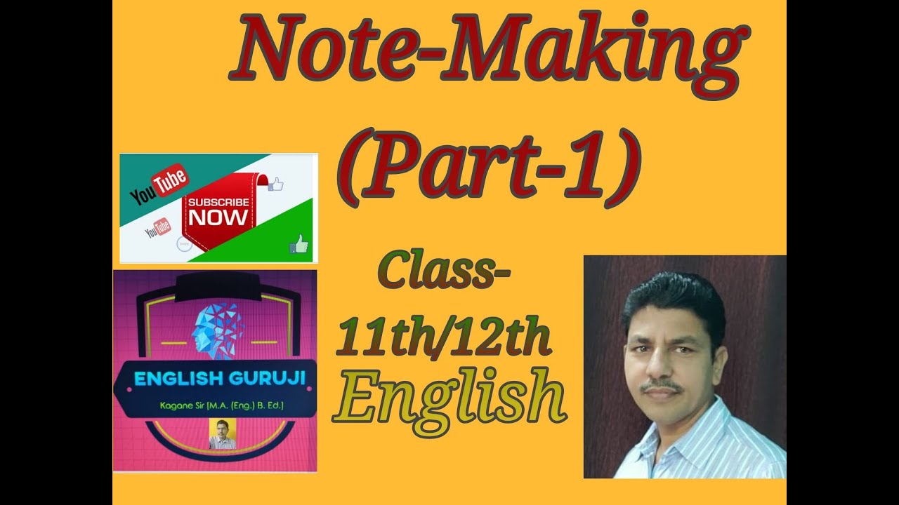Note-Making (part-1) Class-11th/12th) Unit3.3 - YouTube