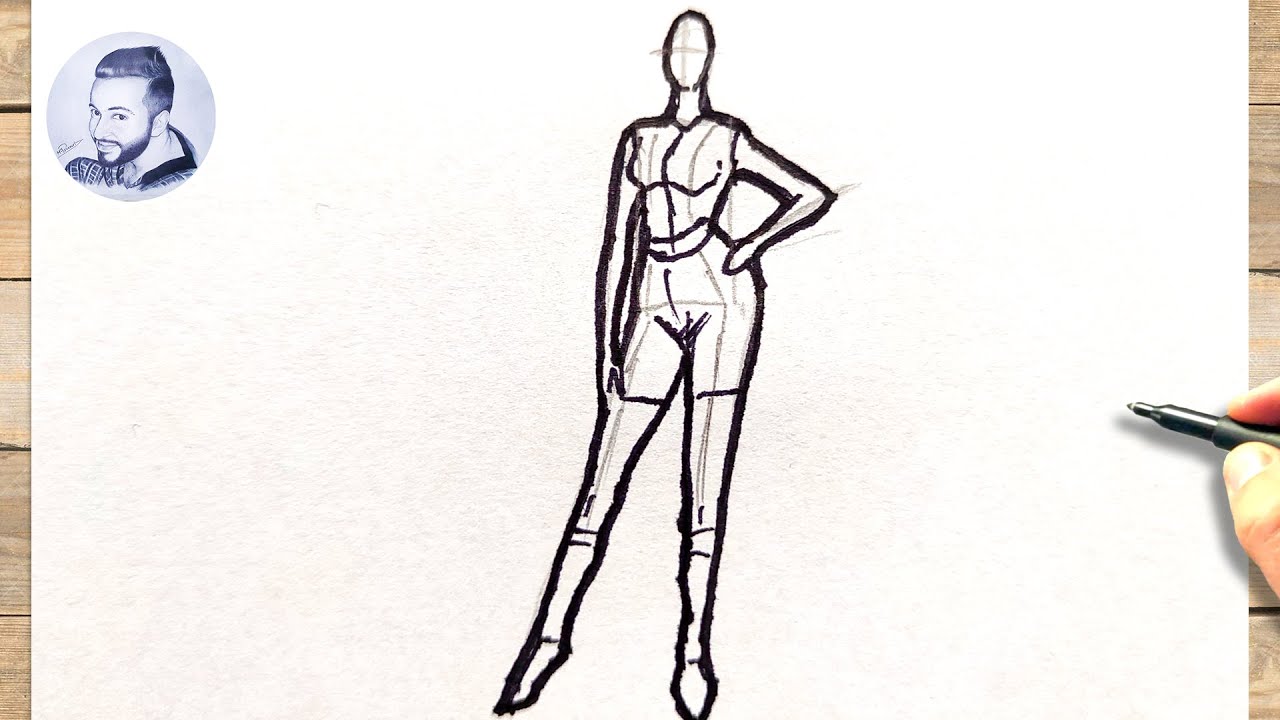 Comment dessiner un corps de mannequin - YouTube