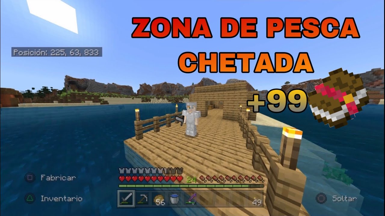 ZONA DE PESCA CHETADA | MINECRAFT SURVIVAL PS4 EP. 5 - YouTube