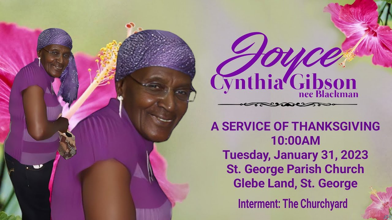 A Service of Thanksgiving for the Life of Joyce Gibson - YouTube