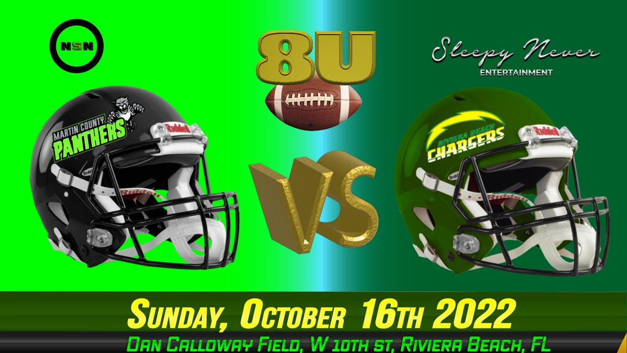 10/16/2022 8U Martin county Panthers vs Riviera Beach Chargers 🏈 Kansas ...