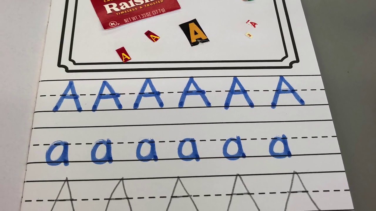 Letter A Journal Video - YouTube