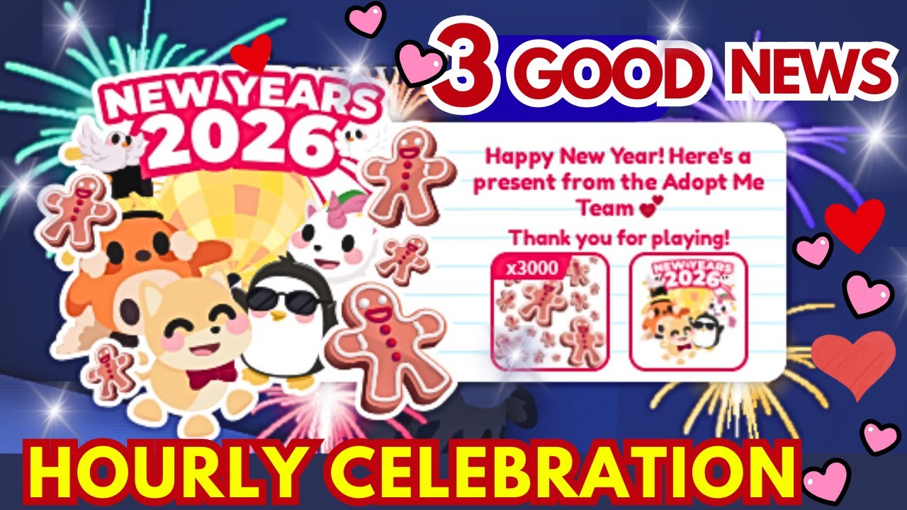 Adopt Me Hourly Celebration New Year Event 2026 : 3 HUGE Updates You ...