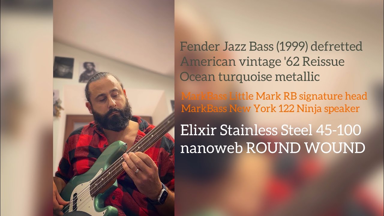 Roundwound VS Flatwound strings COMPARISON on FRETLESS bass - YouTube