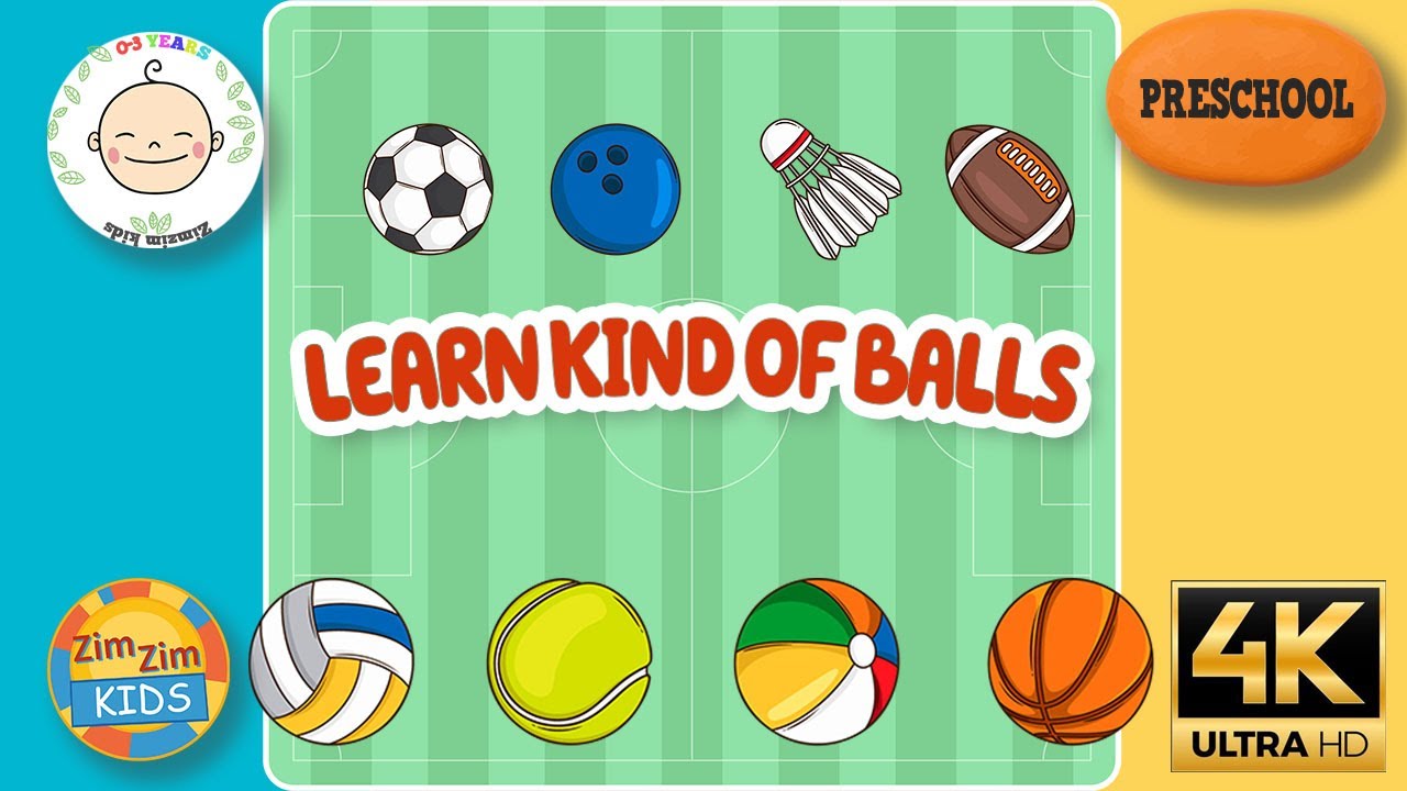 Zimzim Kids - How To Count Balls LEARN KIND OF BALLS - For kids (0-3 years) English - YouTube