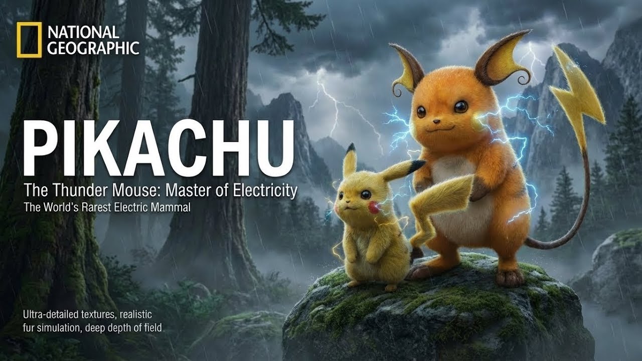 ⚡🐭 Real Life Pokémon – NatGeo: Pikachu | The Spark That Powers Nature ...