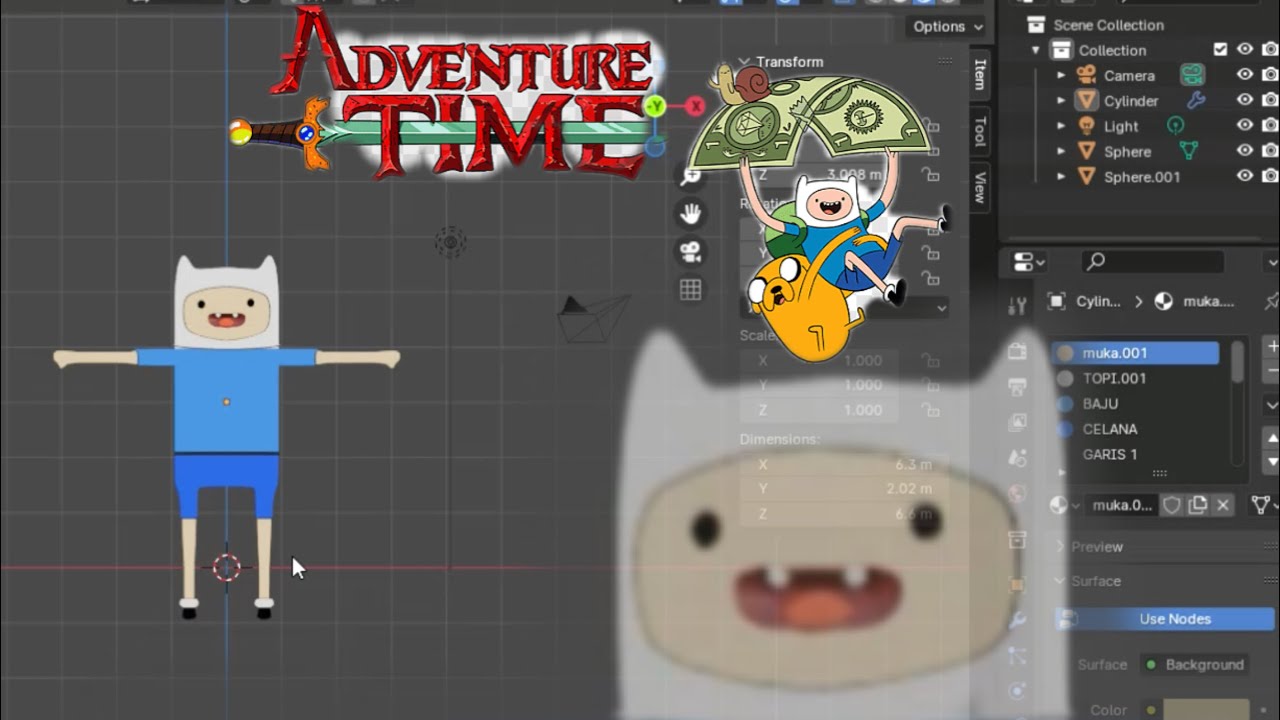Tutorial 3D Animasi Fin Adventure Time Menggunakan Blender - YouTube