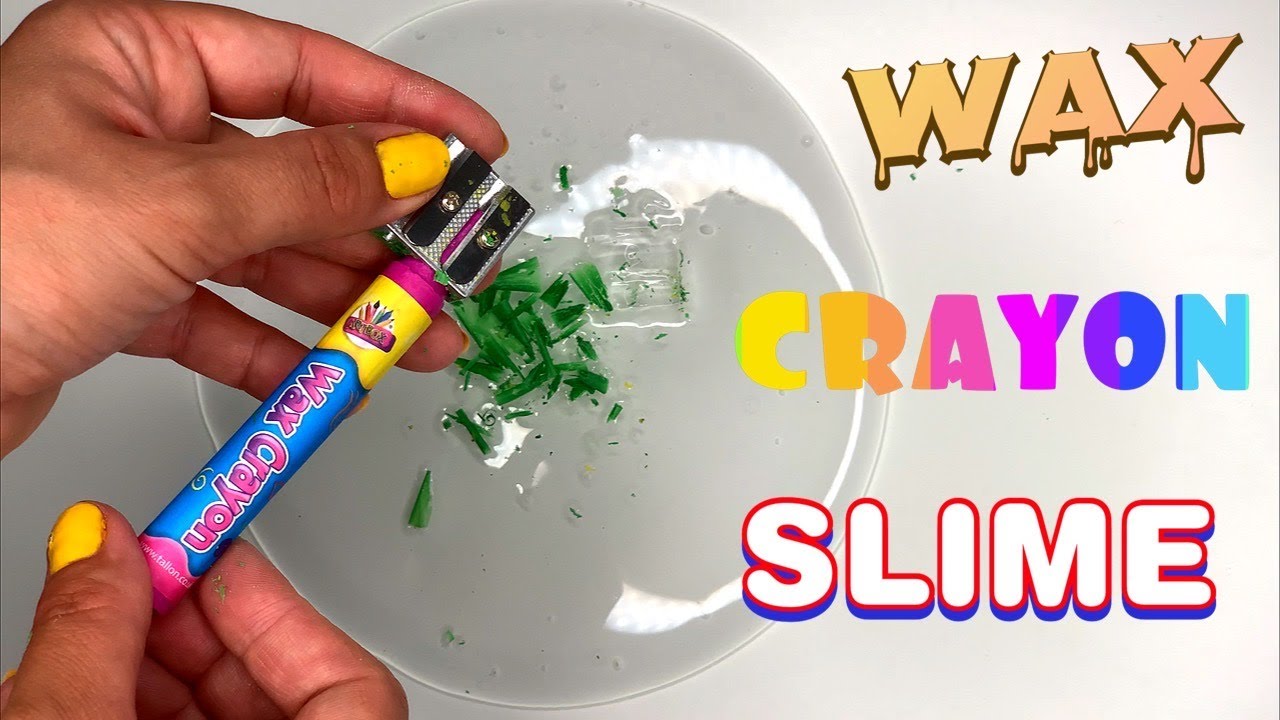 Wax Crayon and Glitter Into Slime | Satisfying ASMR Slime Video - YouTube