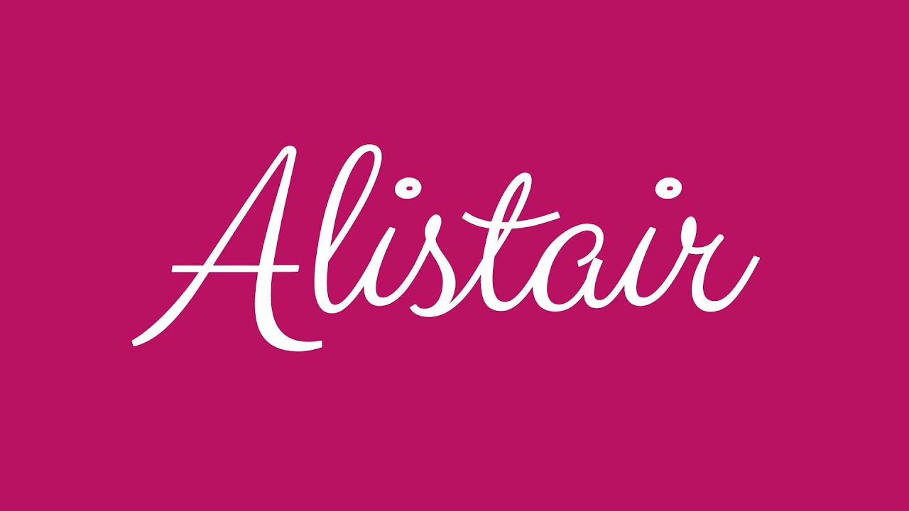 Learn how to Sign the Name Alistair Stylishly in Cursive Writing - YouTube