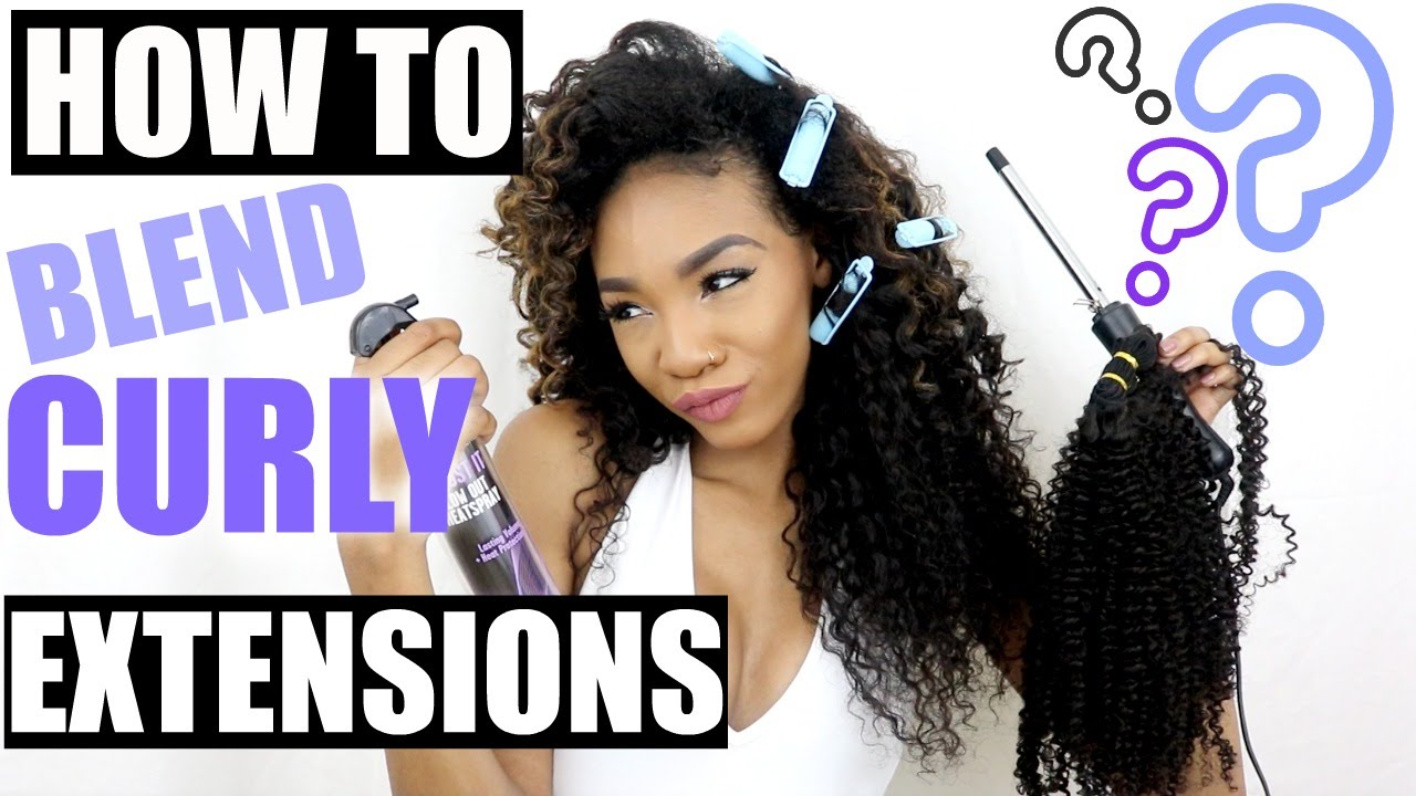 How to: Blend your Leave-Out with Curly Hair Extensions (My Routine ...