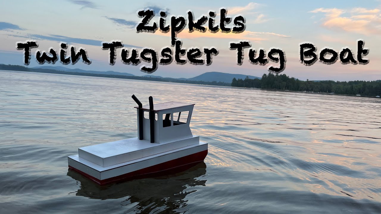 Maiden Voyage of the Zipkits Twin Tugster Tug Boat - YouTube