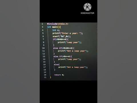 Leap year program | Leap year in c #shorts #coding #coder #c - YouTube